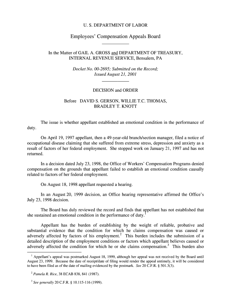 Fillable Online dol 00-2695.doc - dol Fax Email Print - pdfFiller