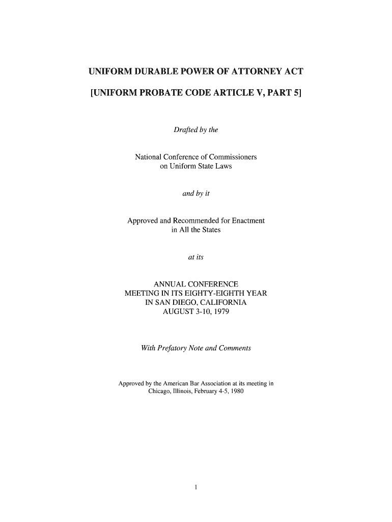 Fillable Online UNIFORM PROBATE CODE ARTICLE V, PART 5 Fax Email Print ...