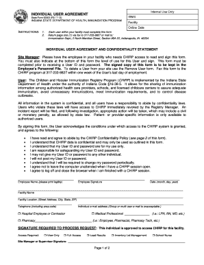 Fillable Online chirp in INDIVIDUAL USER AGREEMENT - Chirp Fax Email Print - pdfFiller