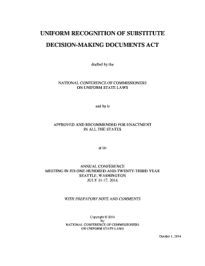 Fillable Online DECISION-MAKING DOCUMENTS ACT Fax Email Print - pdfFiller