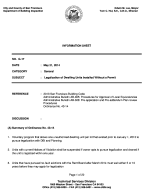 Fillable Online sfdbi DEPARTMENT OF BUILDING INSPECTION - sfdbi Fax ...