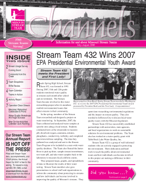 Fillable Online mostreamteam Stream Team 432 Wins 2007 - Missouri ...