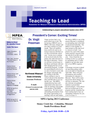 Fillable Online mpea MPEA NewsletterApril 2013pdf - mpea Fax Email ...