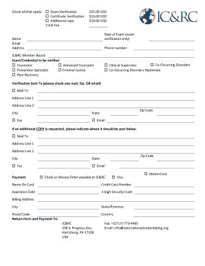 Fillable Online professionals internationalcredentialing Credential ...