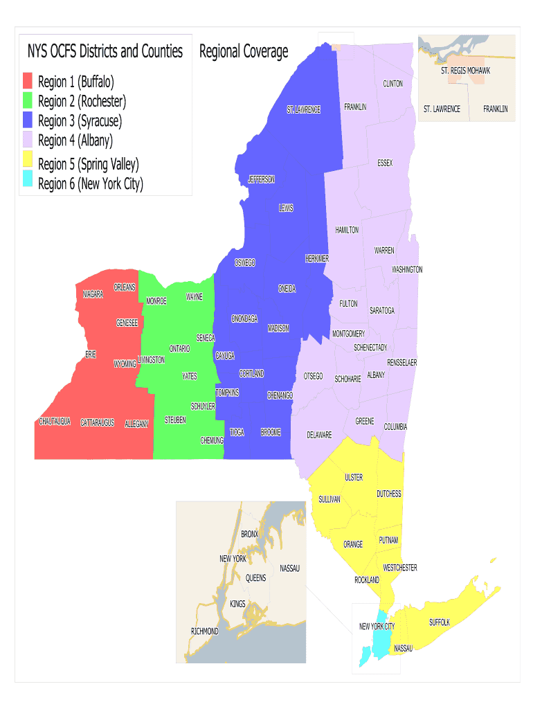 Fillable Online NYS OCFS Districts and Counties Fax Email Print - pdfFiller