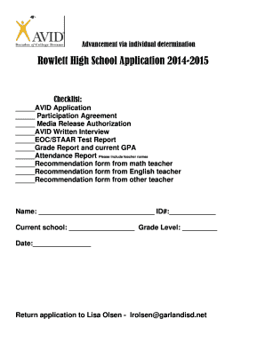 Fillable Online RHS AVID application.docx Fax Email Print - pdfFiller