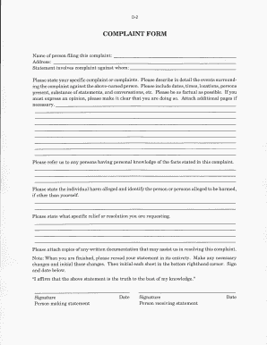 Fillable Online Name of person filing this complaint Fax Email Print ...