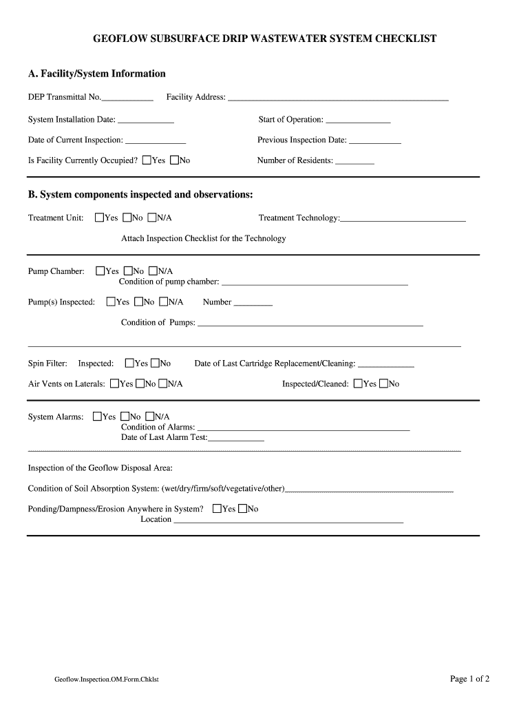 Fillable Online Subsurface Drip Wastewater Disposal System by bb ...