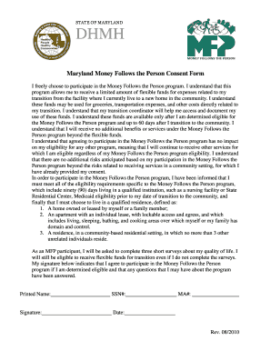 Fillable Online mmcp dhmh maryland MFP Consent Form - mmcp dhmh ...