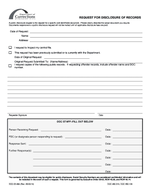 Fillable Online doc wa Fill out a Request for Disclosure of Records Fax ...