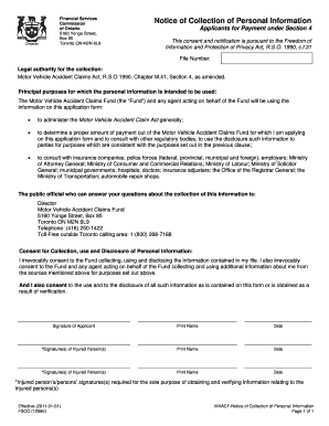 Fillable Online fsco gov on Notice of Collection of Personal Information - Commission des bb Fax ...