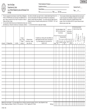 Fillable Online labor ny Log of Work-Related Injuries and Illnesses ...