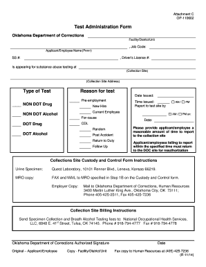 Fillable Online Test Administration Form Fax Email Print - pdfFiller