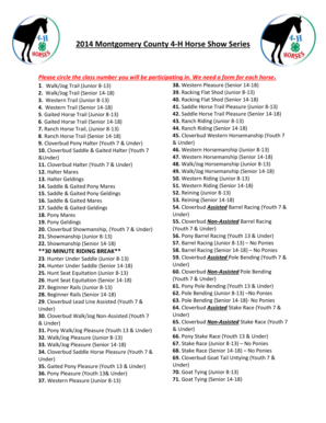 Fillable Online 2014 County Horse Show Flyer - Mississippi State ...