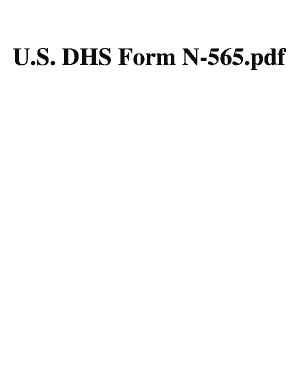 Fillable Online DHS Form N565 Fax Email Print - pdfFiller