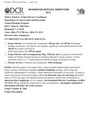 Fillable Online dcr virginia Printable PDF Information services order ...
