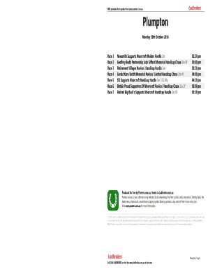 Fillable Online Plumpton Printable Form Guide - Monday 20th October ...