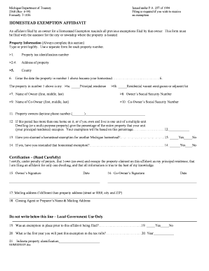 Fillable Online HOMESTEAD EXEMPTION AFFIDAVIT Fax Email Print - pdfFiller