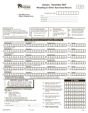 Fillable Online dor wa Enter your 9digit tax registration number and ...