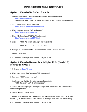 Fillable Online ell spps Downloading the ELP Report Card Option 1 - ell ...