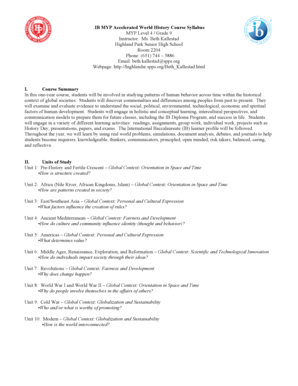 Fillable Online Accelerated World History Course Outline - Highland ...