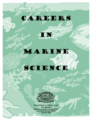 Fillable Online CAREERS IN MARINE SCIENCE Fax Email Print - pdfFiller