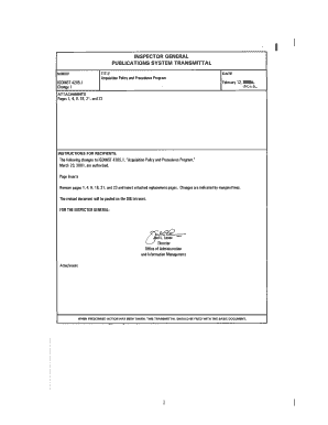 Fillable Online dodig INSPECTOR GENERAL INSTRUCTION 4205 - DoD ...