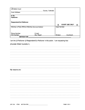 Fillable Online Motion For - Forms Fax Email Print - pdfFiller