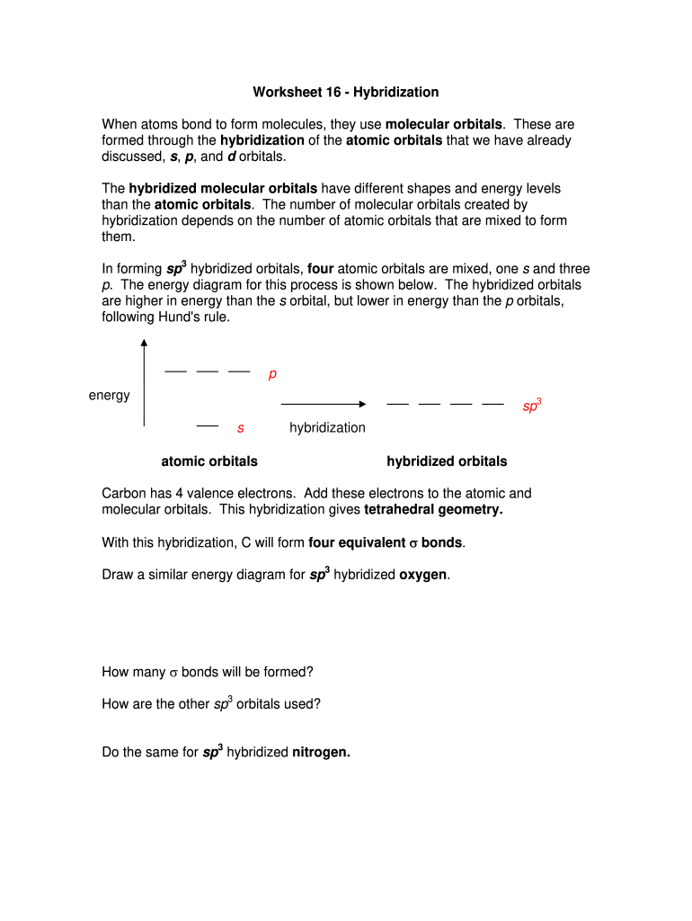 Hybridization worksheet with answers pdf: Fill out & sign online | DocHub Hybridization worksheet with answers pdf: Fill out & sign online | DocHub