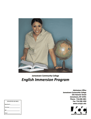 Fillable Online sunyjcc English Immersion Program Instructions ...