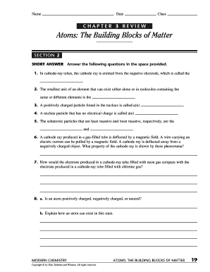Fillable Online whrhs Atoms The Building Blocks of Matter Fax Email ...