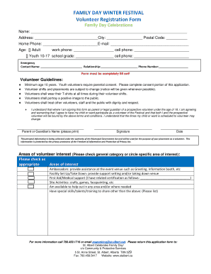 Fillable Online stalbert Volunteer Application - City of St. Albert Fax Email Print - pdfFiller