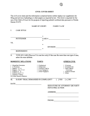 Fillable Online fljud13 The civil cover sheet and the information ...