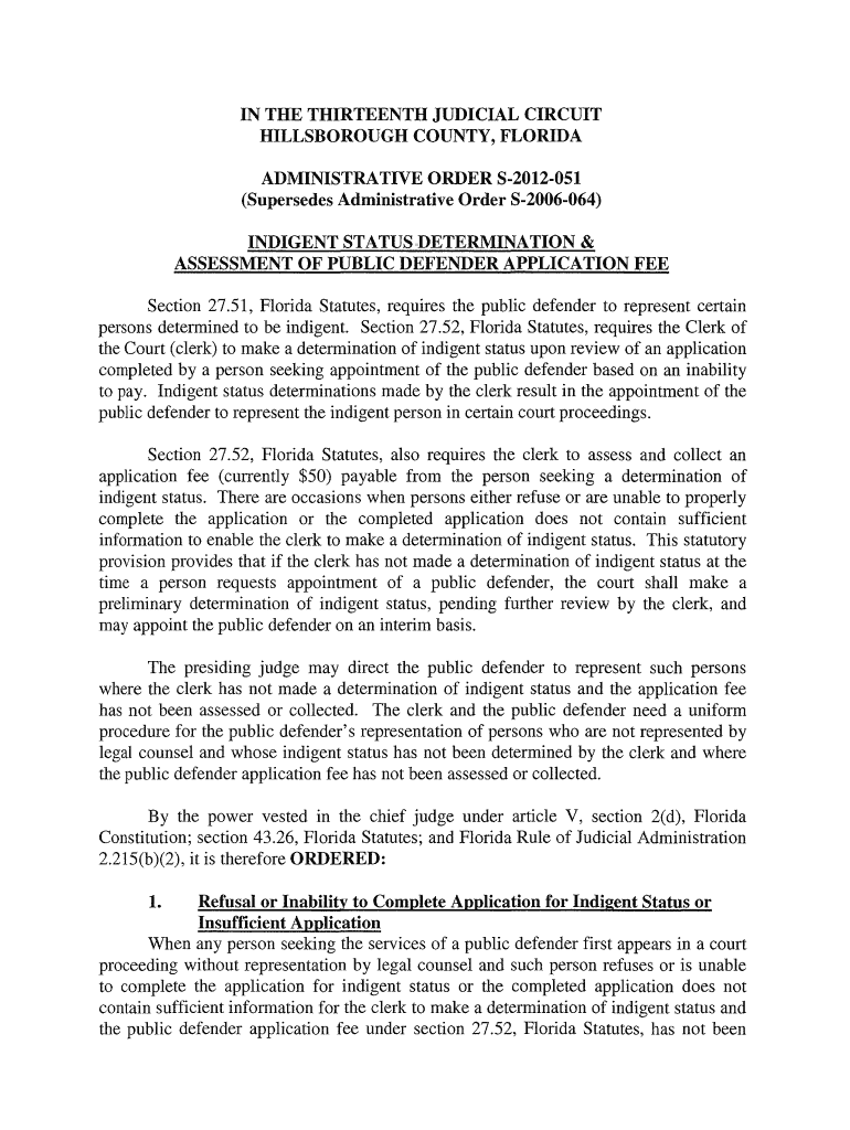 Fillable Online INDIGENT STATUS DETERMINATION & Fax Email Print - pdfFiller