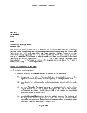 Fillable Online Sample - Commercial in Confidence Fax Email Print ...