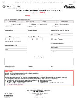 Fillable Online Redetermination Comprehensive Error Rate Testing (CERT ...