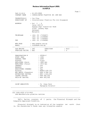 Fillable Online Business Information Report (BIR) Fax Email Print ...