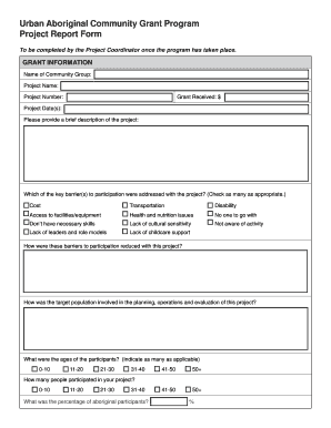 Fillable Online Project Report Form no lines.pmd - City of Yorkton Fax ...