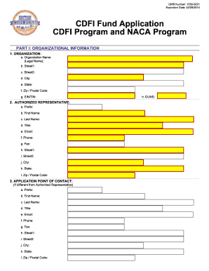 Fillable Online apply07 grants CDFI Fund Application CDFI Program and NACA Program Fax Email ...