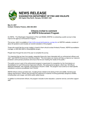 Fillable Online wdfw wa 2007 Washington State Department of Fish and ...