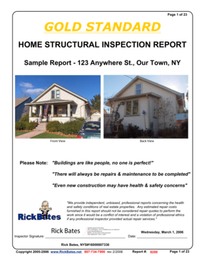 inspection report sample format Templates - Fillable & Printable ...