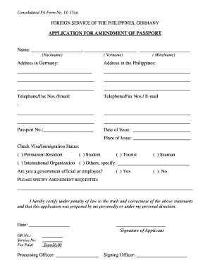 Fillable Online Consolidated FA Form No - Philippines Fax Email Print ...
