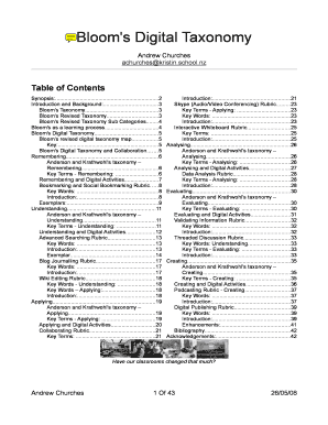 Fillable Online Bloom's Digital Taxonomy Fax Email Print - pdfFiller