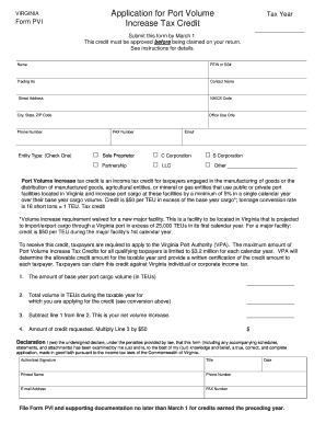 Fillable Online To download application form PVI - Port of Virginia Fax ...