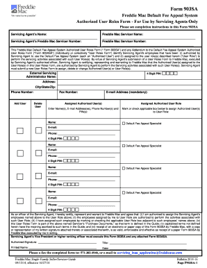 Fillable Online Form 903SA: Freddie Mac Default Fee Appeal System ...