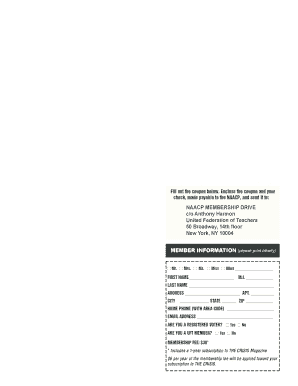 Fillable Online uft NAACP MEMBERSHIP DRIVE c/o Anthony Harmon United ...