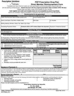 Fillable Online PDP Prescription Drug Plan Fax Email Print - pdfFiller