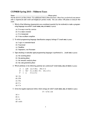 Fillable Online cs fsu Put the answers on these sheets - cs fsu Fax ...