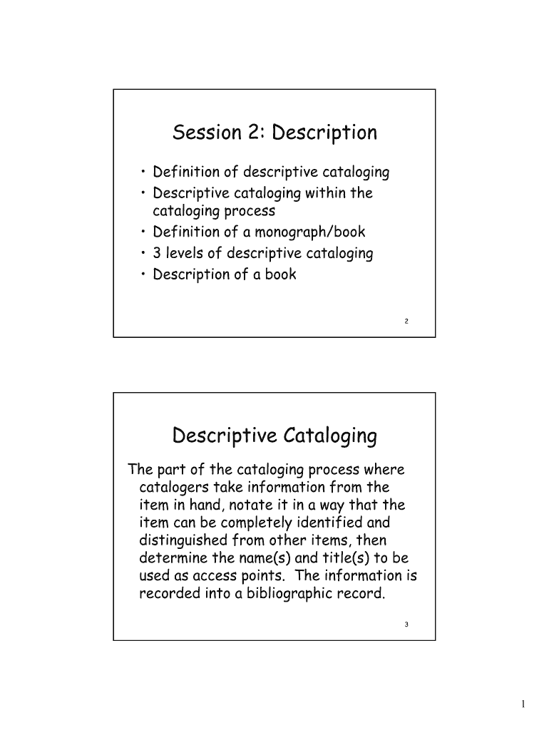 Fillable Online Session 2: Description Fax Email Print - pdfFiller