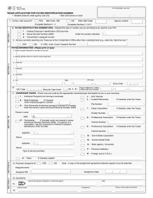 Fillable Online tdhca state tx Texas Payee Identification Number ...